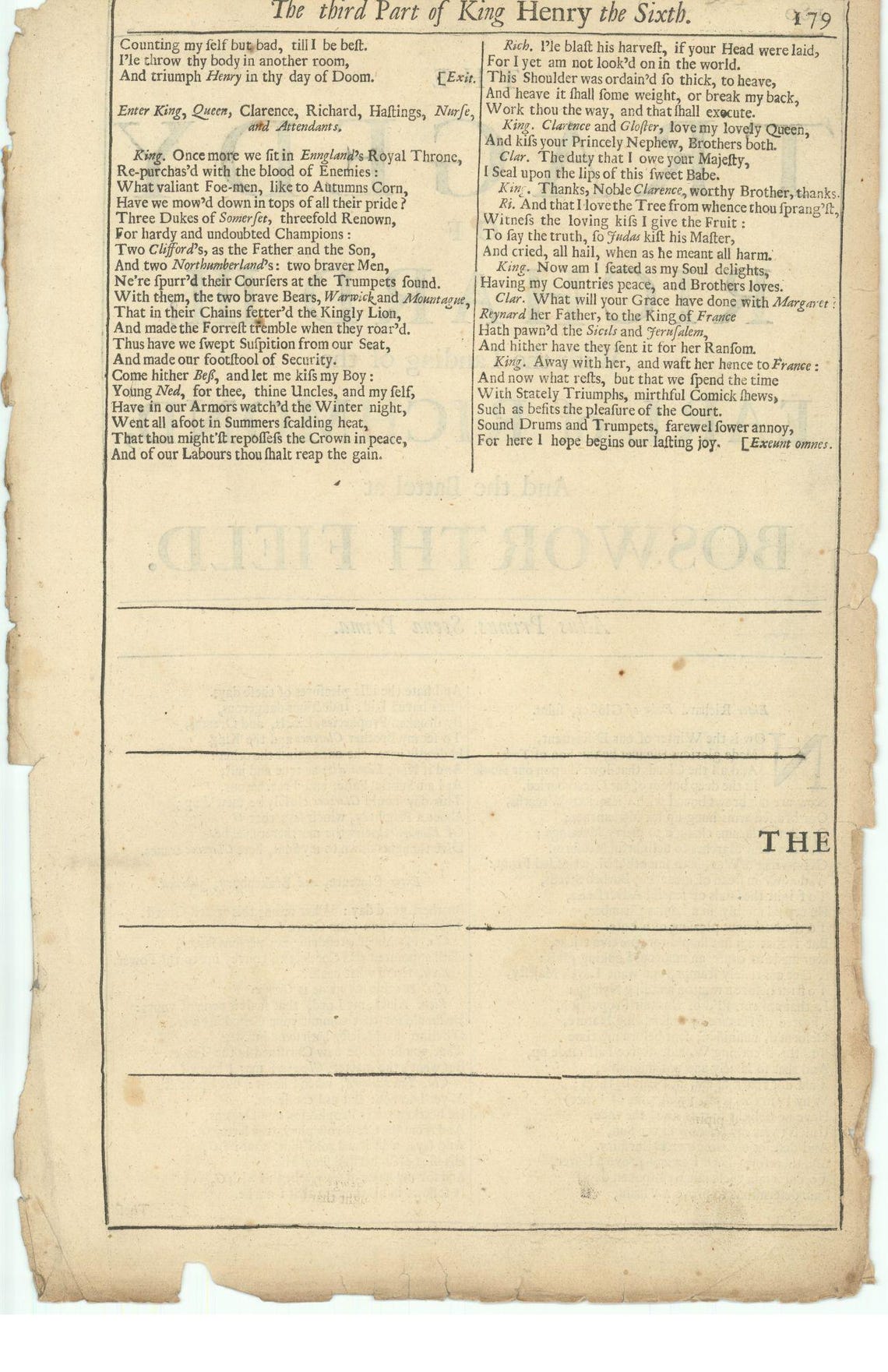 The Tragedy of Richard III Title Page Leaf From Fourth Folio, 1685 ...