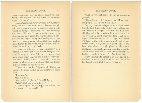 The Great Gatsby Book Pages