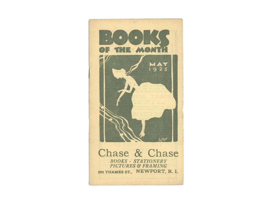 Books of the Month Pamphlet May 1925 With Advertisement for the Great ...