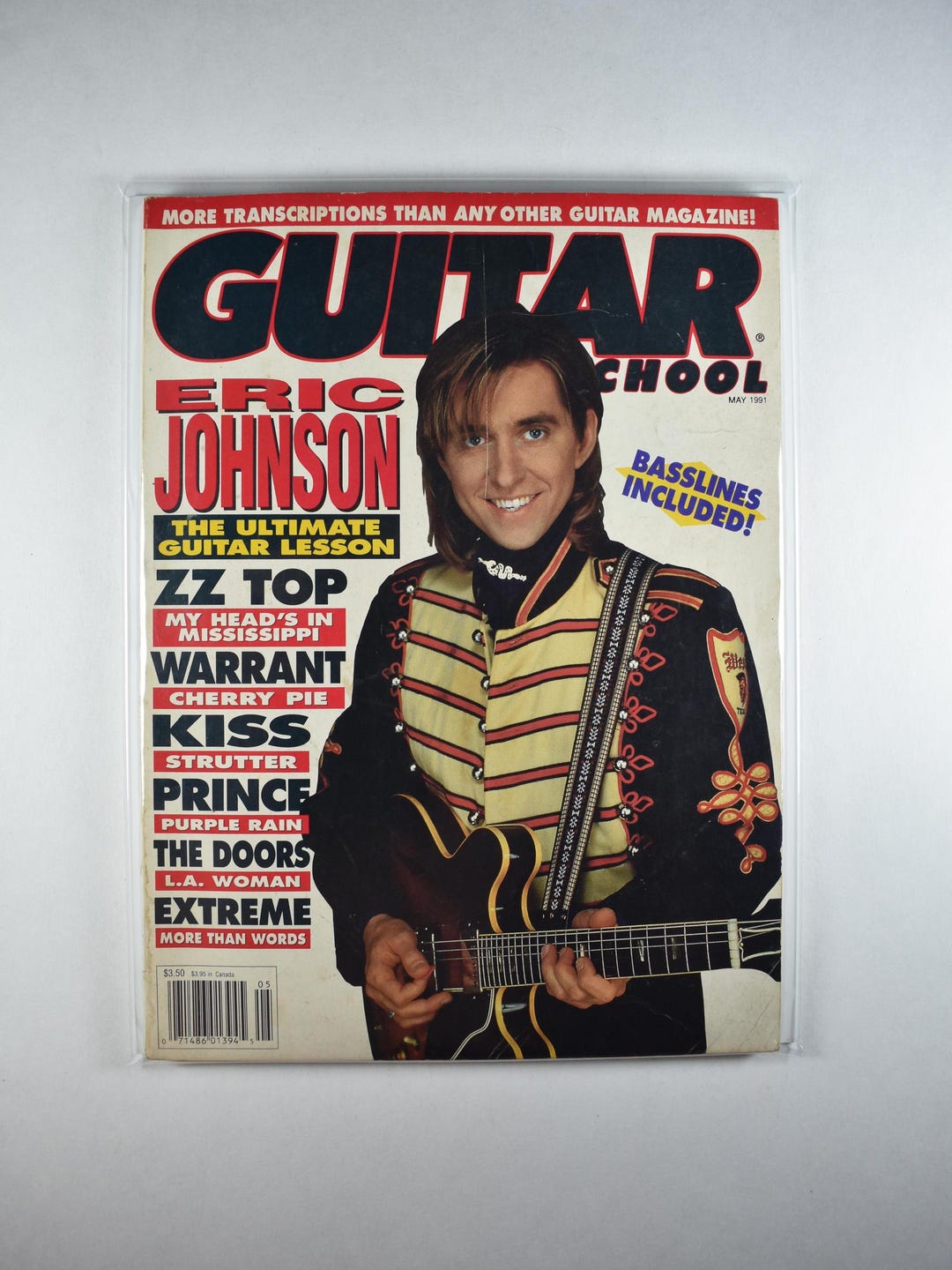 Guitar School Eric Johnson May 1991 Tab Tablature Sheet Music Lessons ...