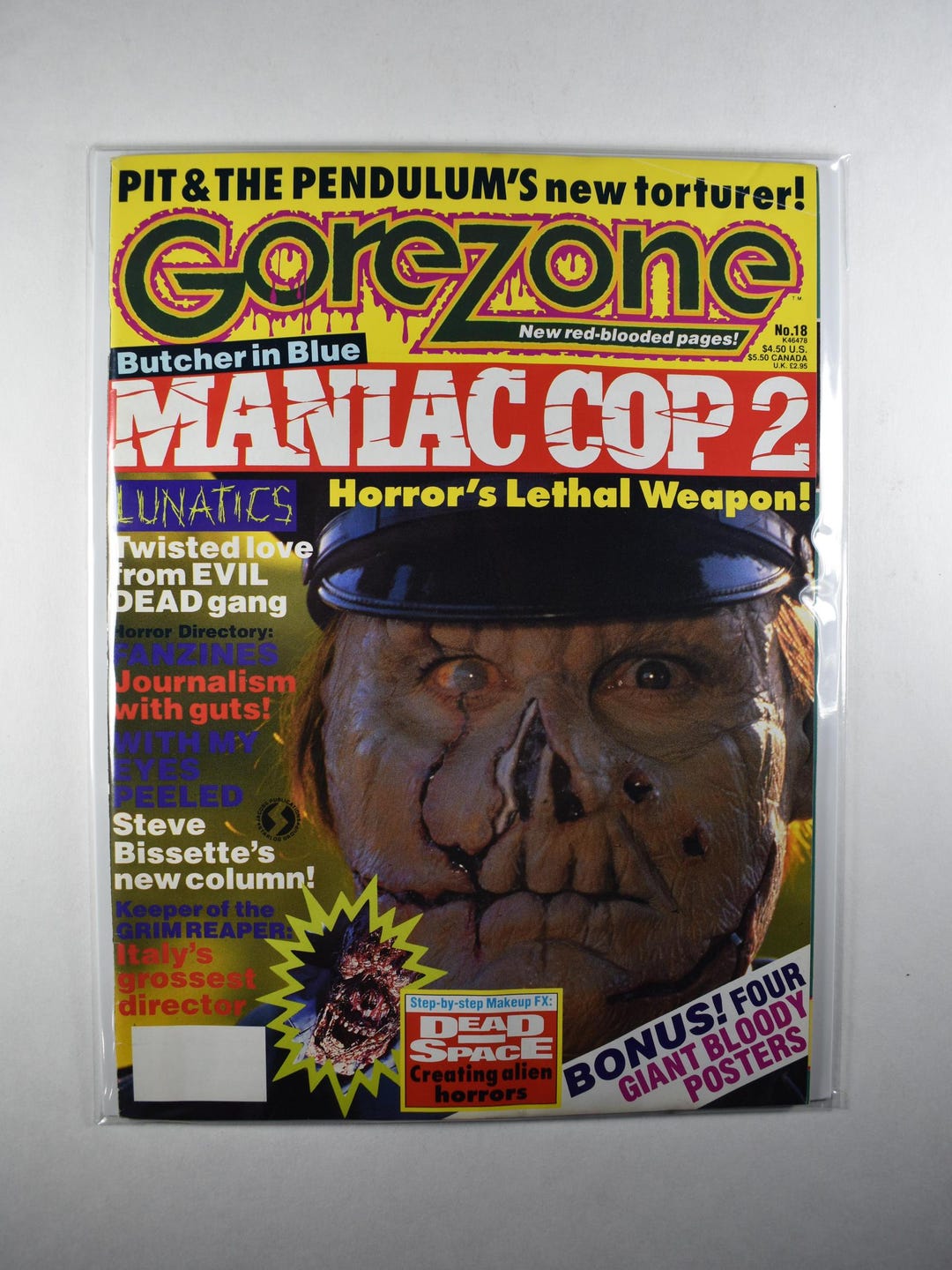 Gorezone No.18 Summer 1991 Maniac Cop 2 Dead Space Starlog ...