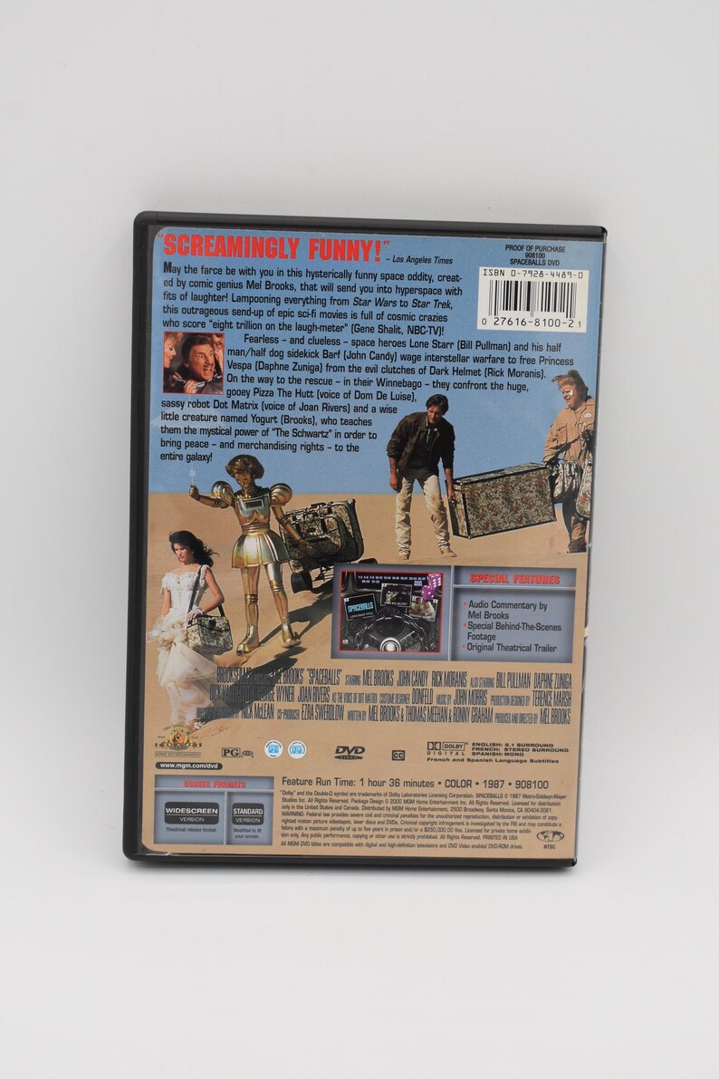 Spaceballs Metro Goldwyn Mayer Sci-fi Comedy DVD - Etsy