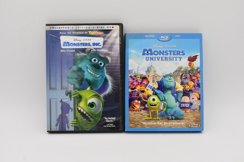 Disney Pixar Monsters Inc. DVD & Monsters University DVD Blu-ray Combo ...