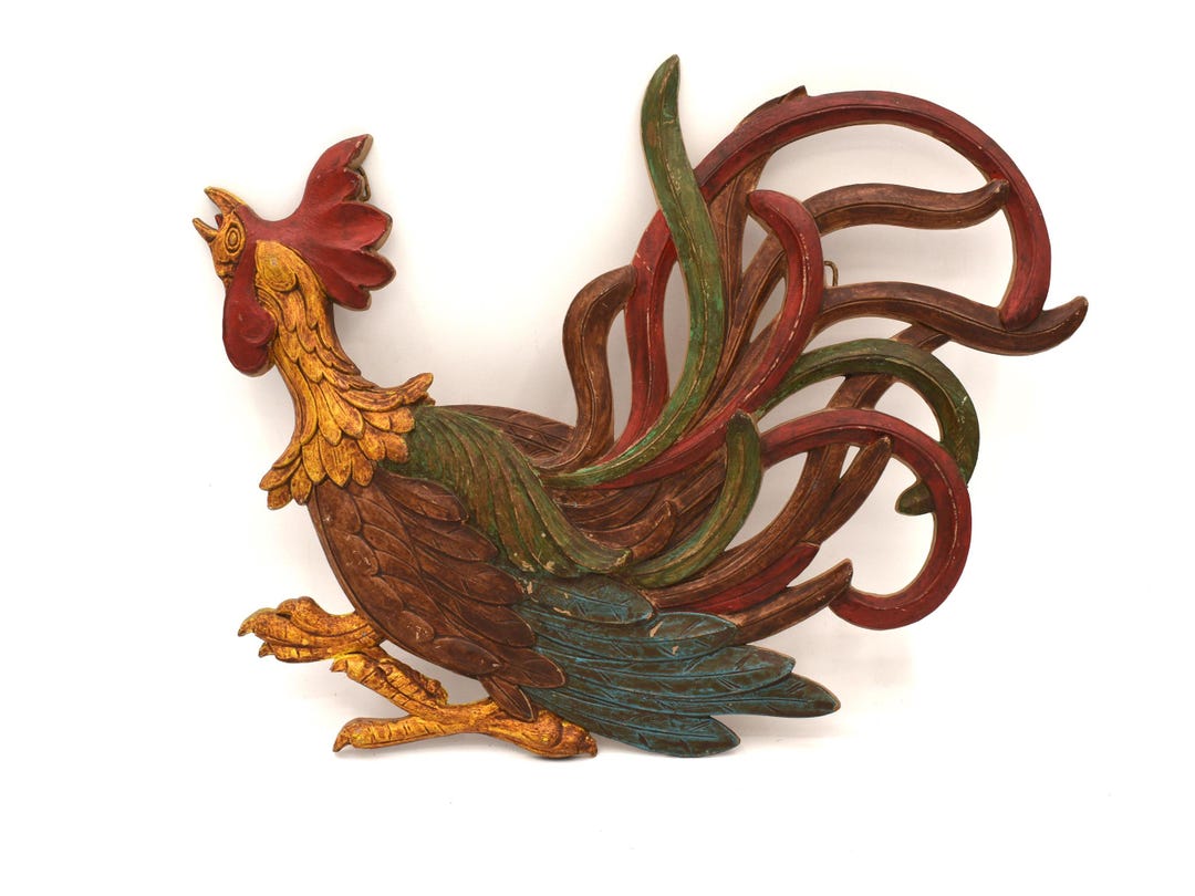 Syroco INC. Rooster Wall Plaque Made in the USA 5168R Copyright MCMLXV ...
