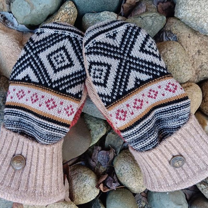 Fair Isle Mittens - Etsy