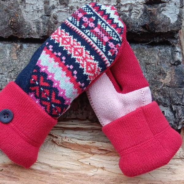 Fair Isle Mittens - Etsy
