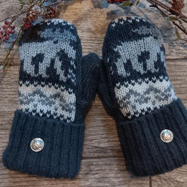 Wool Sweater Mittens - Etsy