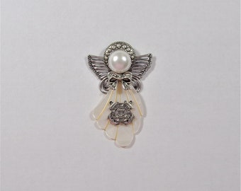 Vintage Handmade Red, White, and Blue Patriotic Ribbon Angel Pin - Etsy