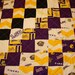 LSU Fans wrap your baby in this purple and gold baby quilt to | Etsy