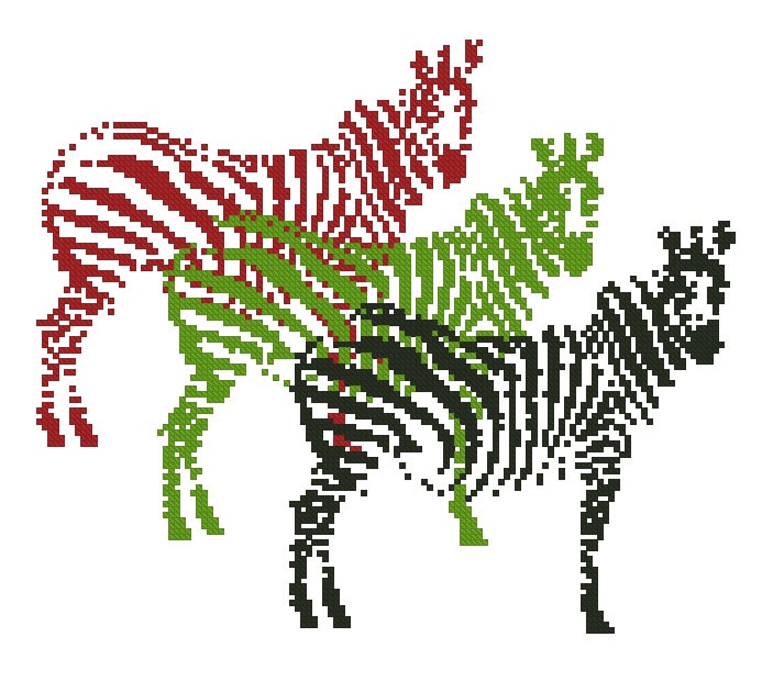 Zebra/animal Counted Cross Stitch Pattern - Etsy