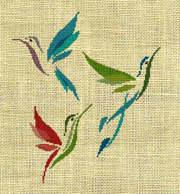 Bird/hummingbird/ Counted Cross Stitch Pattern - Etsy