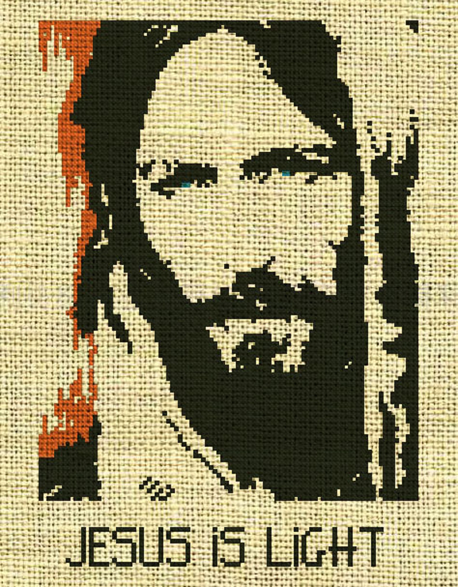 Jesus/god/christian/worship Counted Cross Stitch Pattern - Etsy