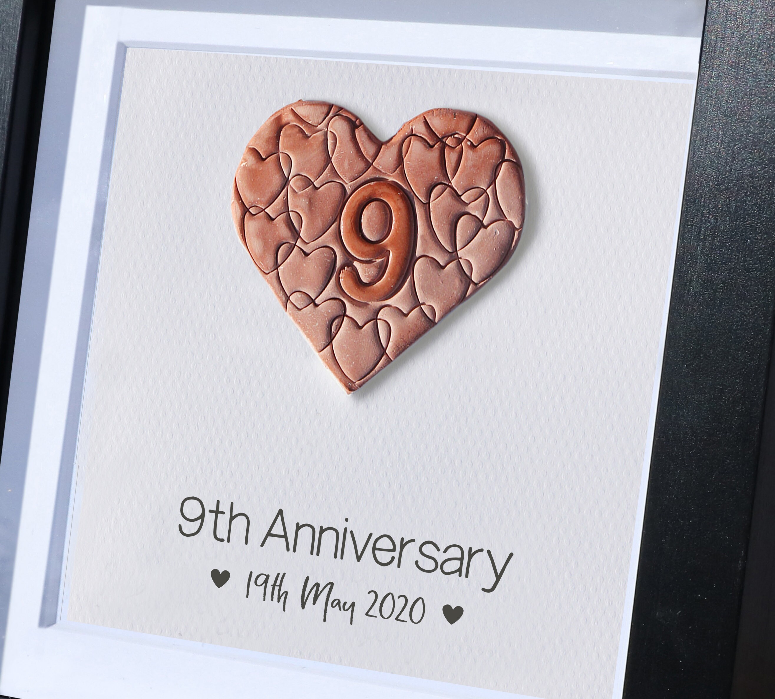 9th Pottery Anniversary Frame | Married 9 Years | Gift for Husband Him ...