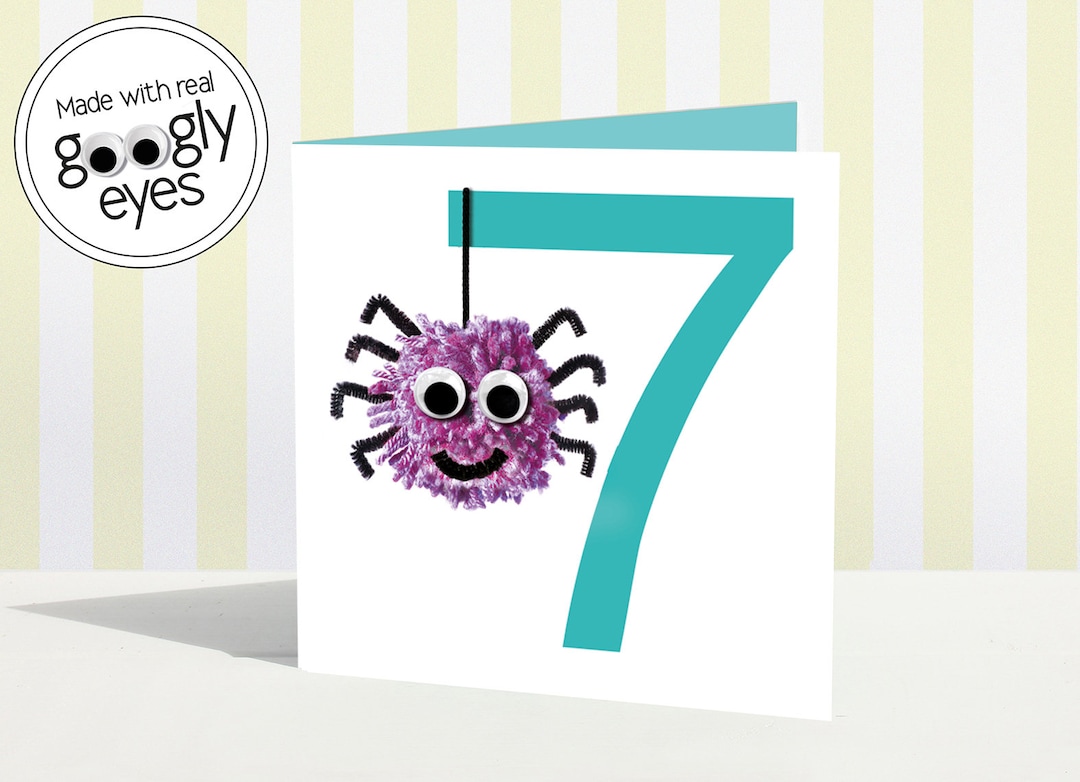7th Birthday Card | Seventh | Card Age Seven Years | Age 7 Card ...