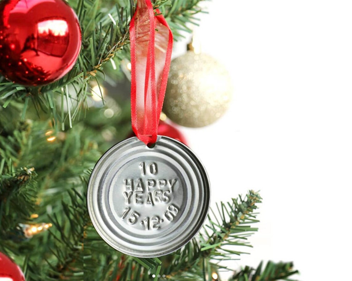 10th Anniversary Personalised Tin UNFRAMED Tenth Wedding - Etsy