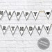 Black and White Birthday Banner Black and White Birthday Sign Adult ...