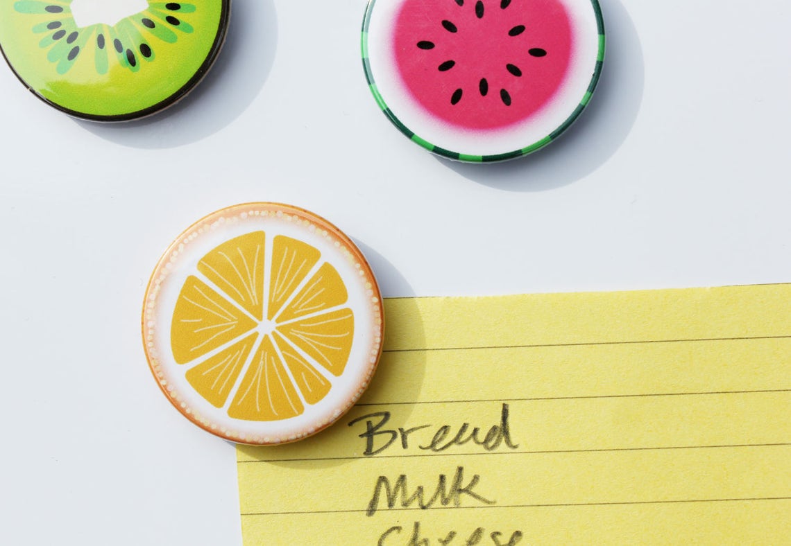 Fruit fridge magnets kitchen decor set 6 magnets | Etsy