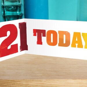 21st Birthday Card - 21 Today - 21 Years Old - Age Celebration - Hooray ...