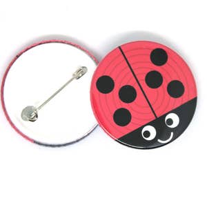 Ladybird Badges, Bee Badges, Badges for Party Bags, Badges for Gifts ...