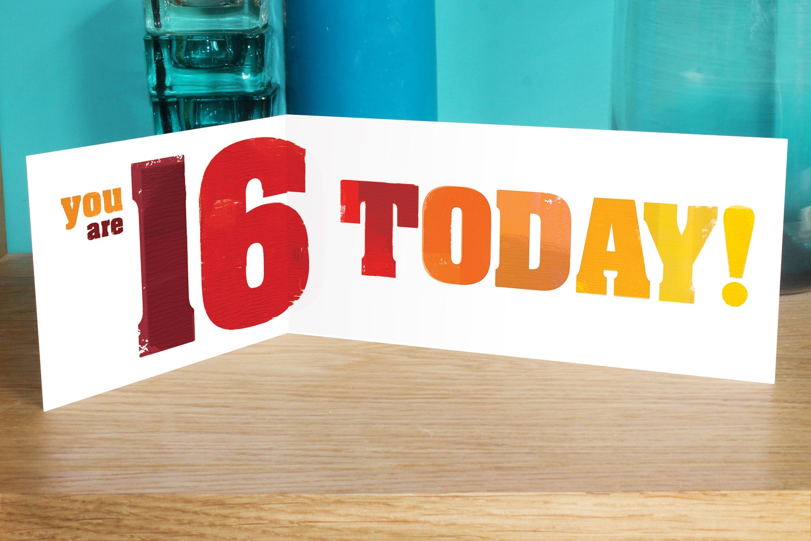 16th Birthday Card 16 Today 16 Years Old Age Celebration - Etsy UK