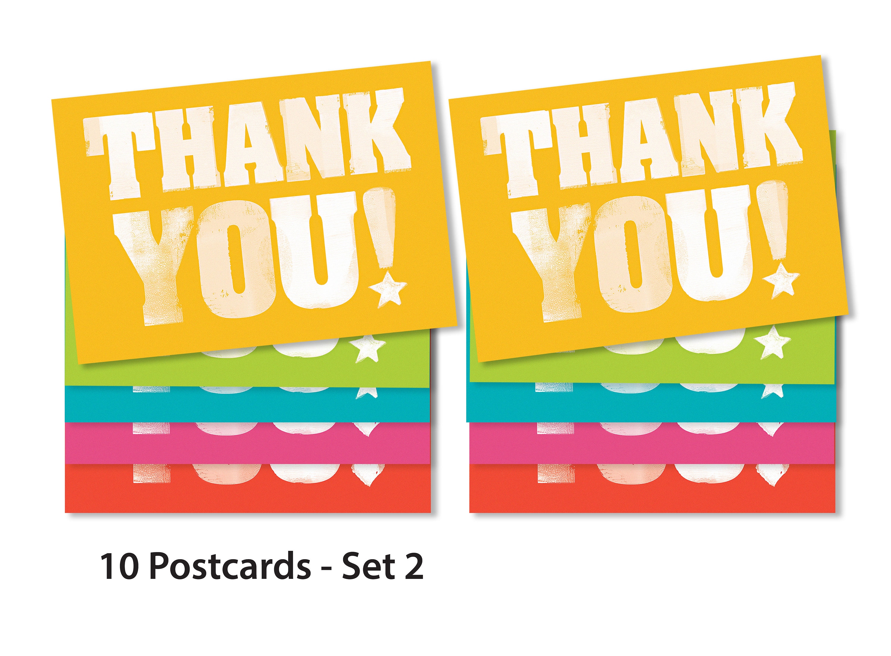 Thank You Cards for Teacher Pack of 10 Thank You Postcards - Etsy UK