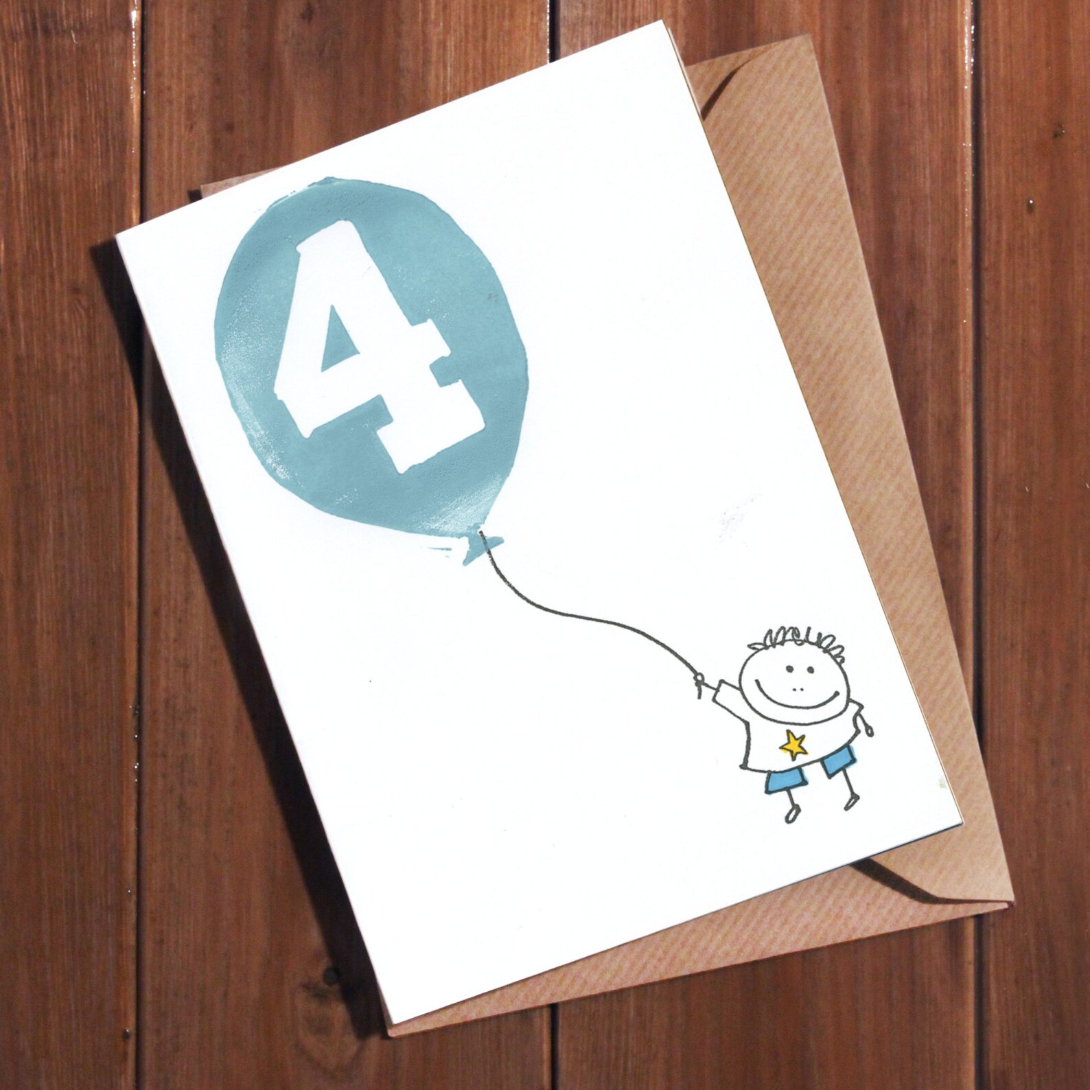 4th Birthday Card Four Year Old Card Age 4 Birthday Card - Etsy UK