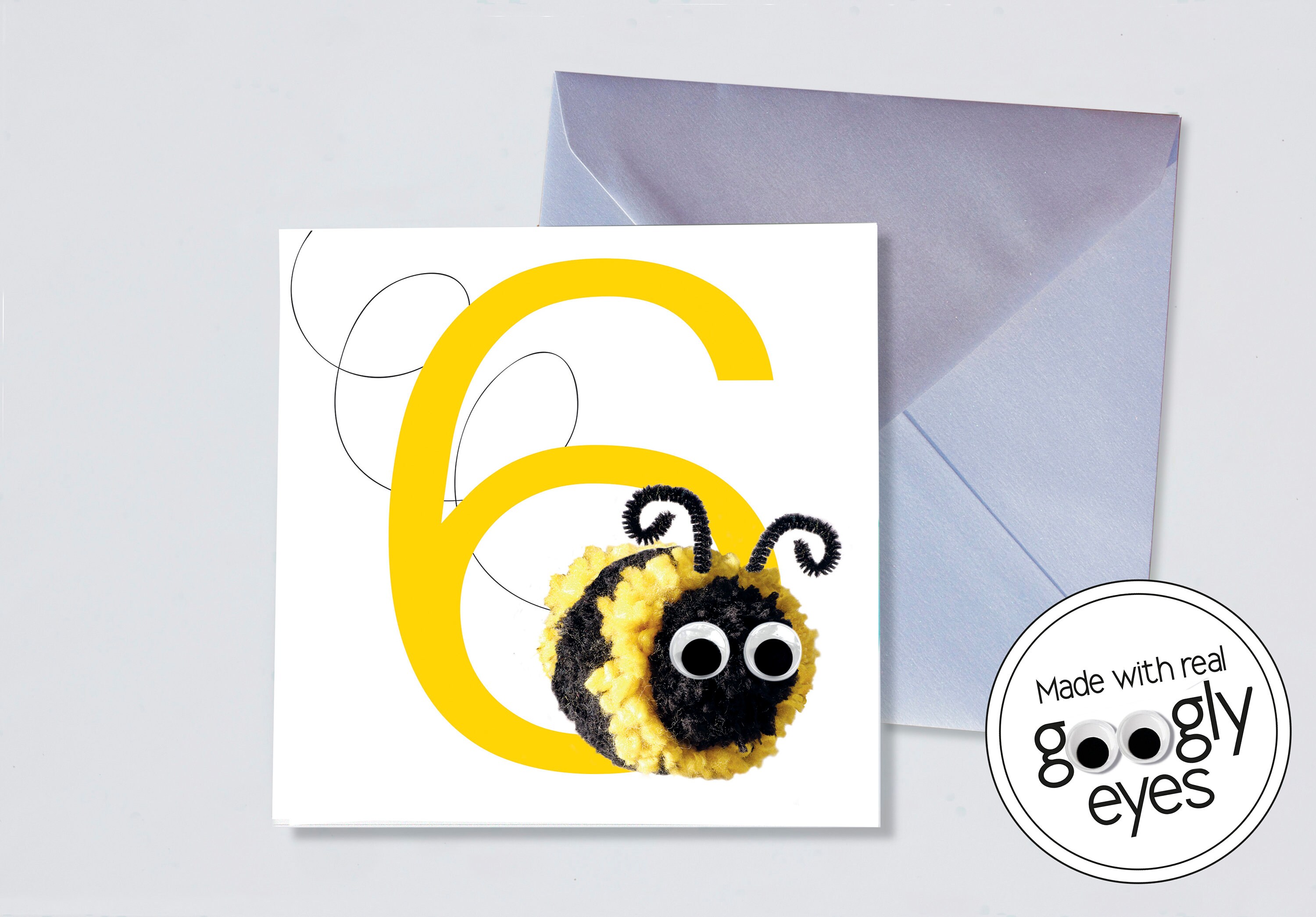 6th Birthday Card Sixth Card Age Six Year Pompom Card | Etsy UK