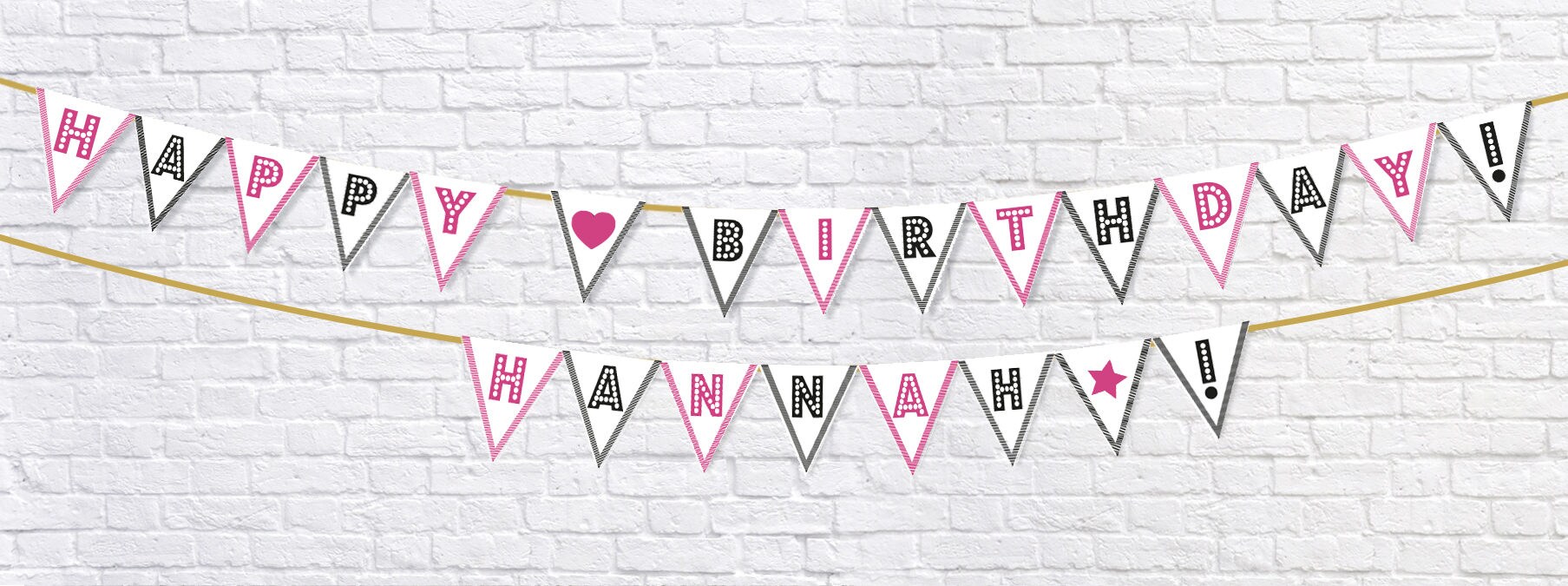 PRINTABLE Digital File - Custom Birthday Banner, Personalised Party ...