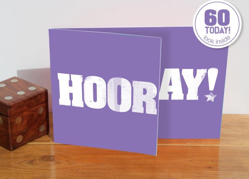 60th Birthday Card 60 Today Card 6 Decades Card Sixty - Etsy UK