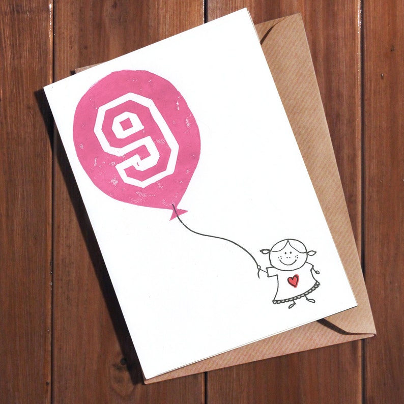 9th Birthday Card Nine Year Old Card Age 9 Birthday Card 9 - Etsy UK