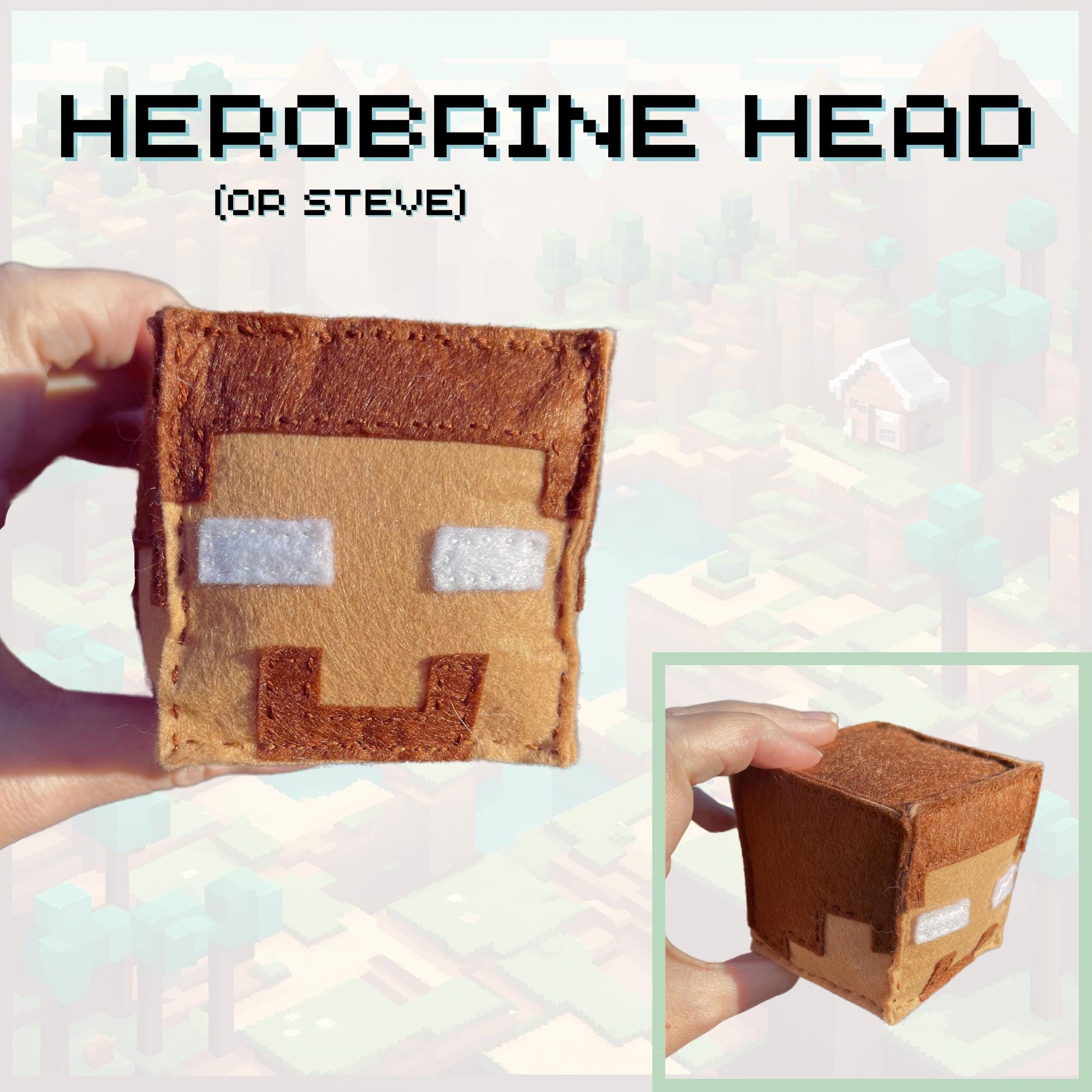 Handmade Felt Minecraft Plush Block: Enderman, TNT, Herobrine, Steve ...