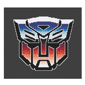 Autobots Logo ~ Transformers Colorful Logo Counted Cross Stitch Pattern ...