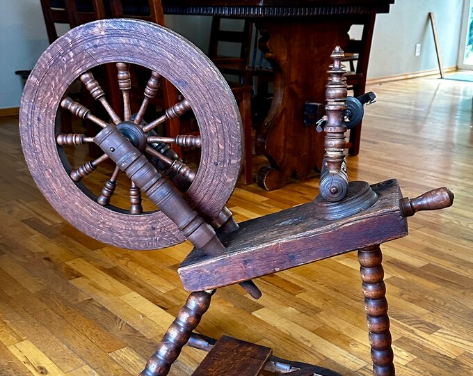Antique Saxon Spinning Wheel - Etsy