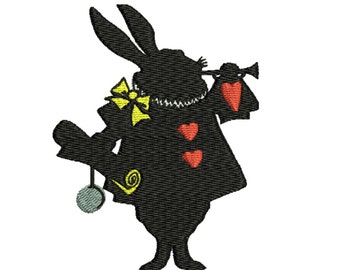 MACHINE EMBROIDERY DESIGN White Rabbit Embroidery, Tea Party Embroidery ...