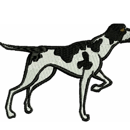 Small Fill Stitch Pointer Dog Machine Embroidery Design 4 | Etsy