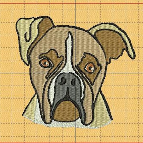 Boxer Dog Embroidery - Etsy