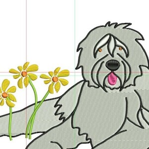 OES Embroidery Design OLD English Sheep Dog ,2 Sizes, 4 X 4 and 8 X 8 ...