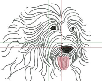 Bearded Collie Embroidery Design Dog Bearded Collie With | Etsy