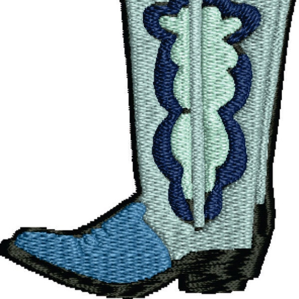 Western Cowboy Boot Embroidery Design - Etsy