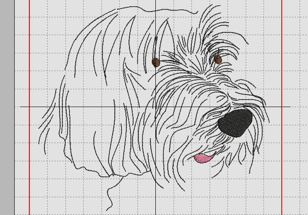 SALE Embroidery Design Dog Bearded Collie - Etsy