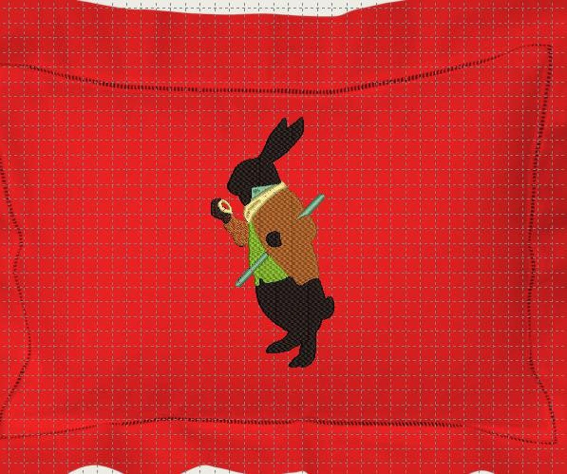 White rabbit embroidery design children | Etsy