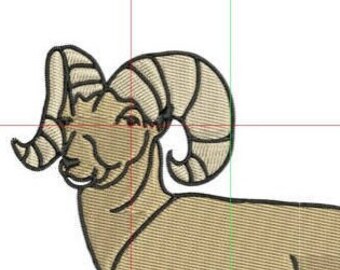 Ram Applique Digital Machine Embroidery Design 4 Sizes Ram - Etsy