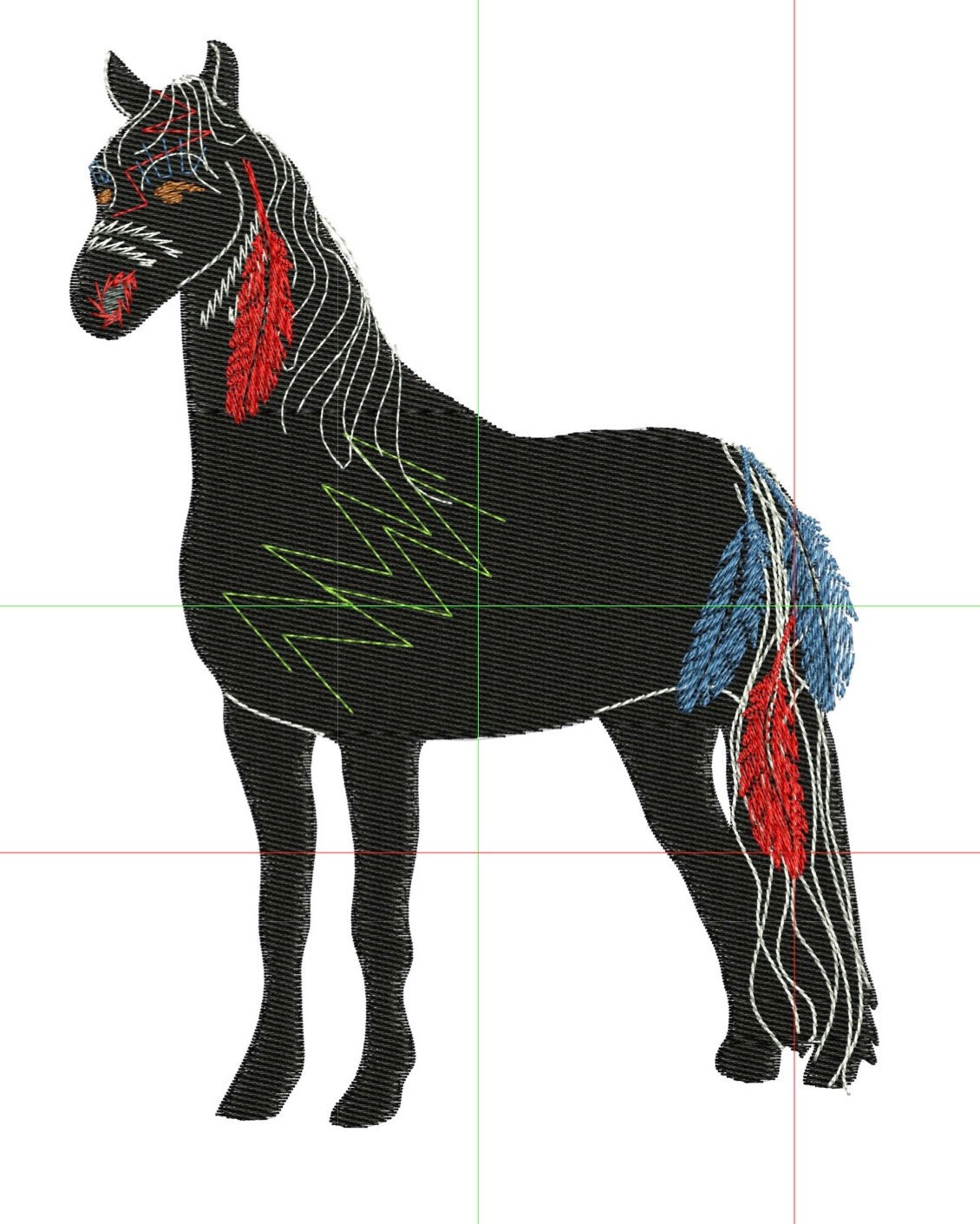 Embroidery Design War Pony 5 X 7 and 8 X 8 | Etsy