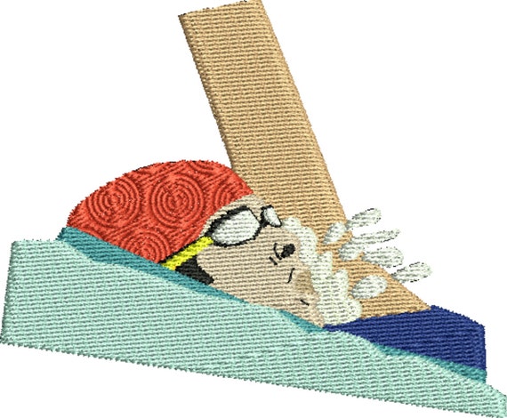 Swimmer Embroidery Design | Etsy