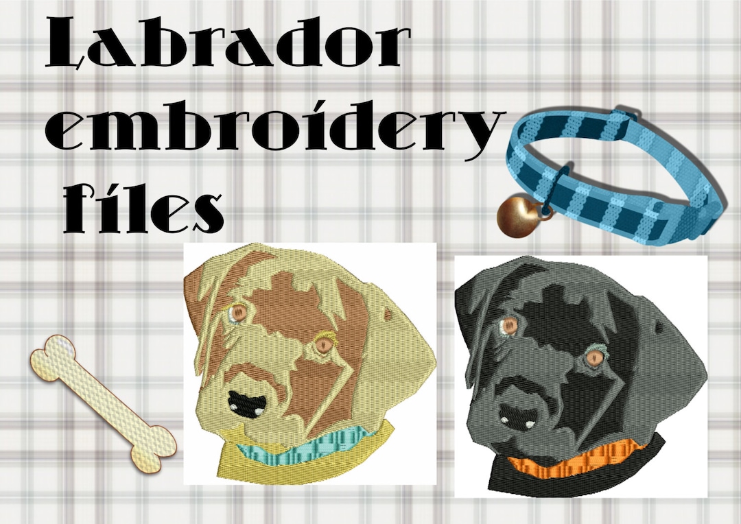 Labrador Embroidery Design - Etsy