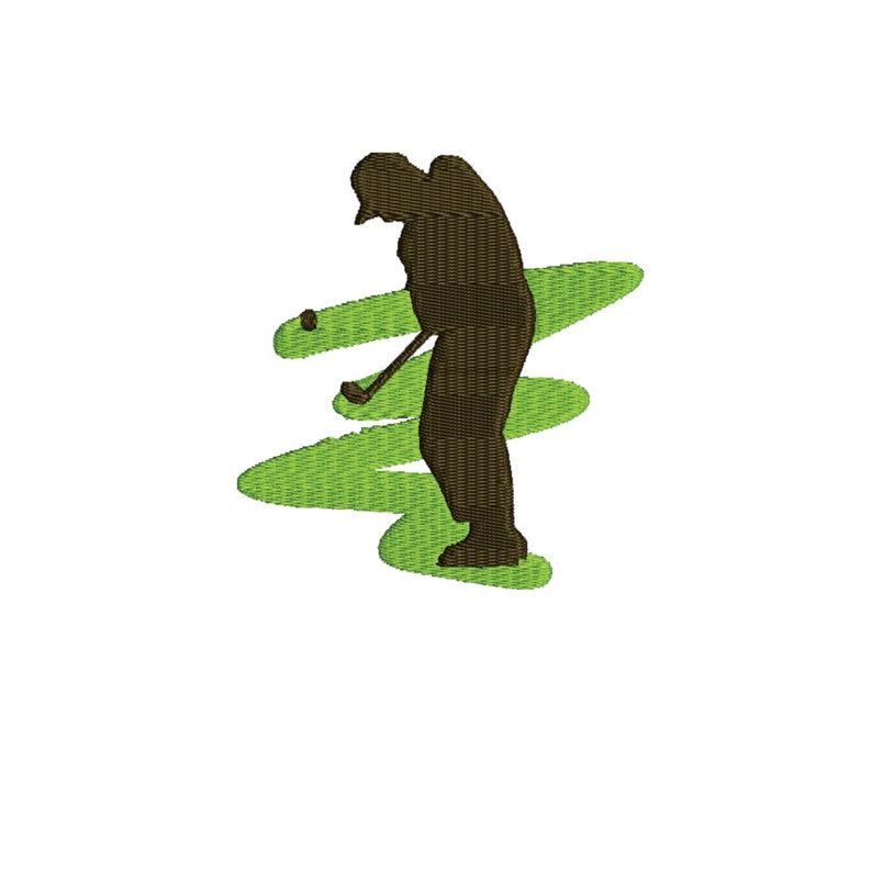 Golfer Embroidery Design Golf - Etsy
