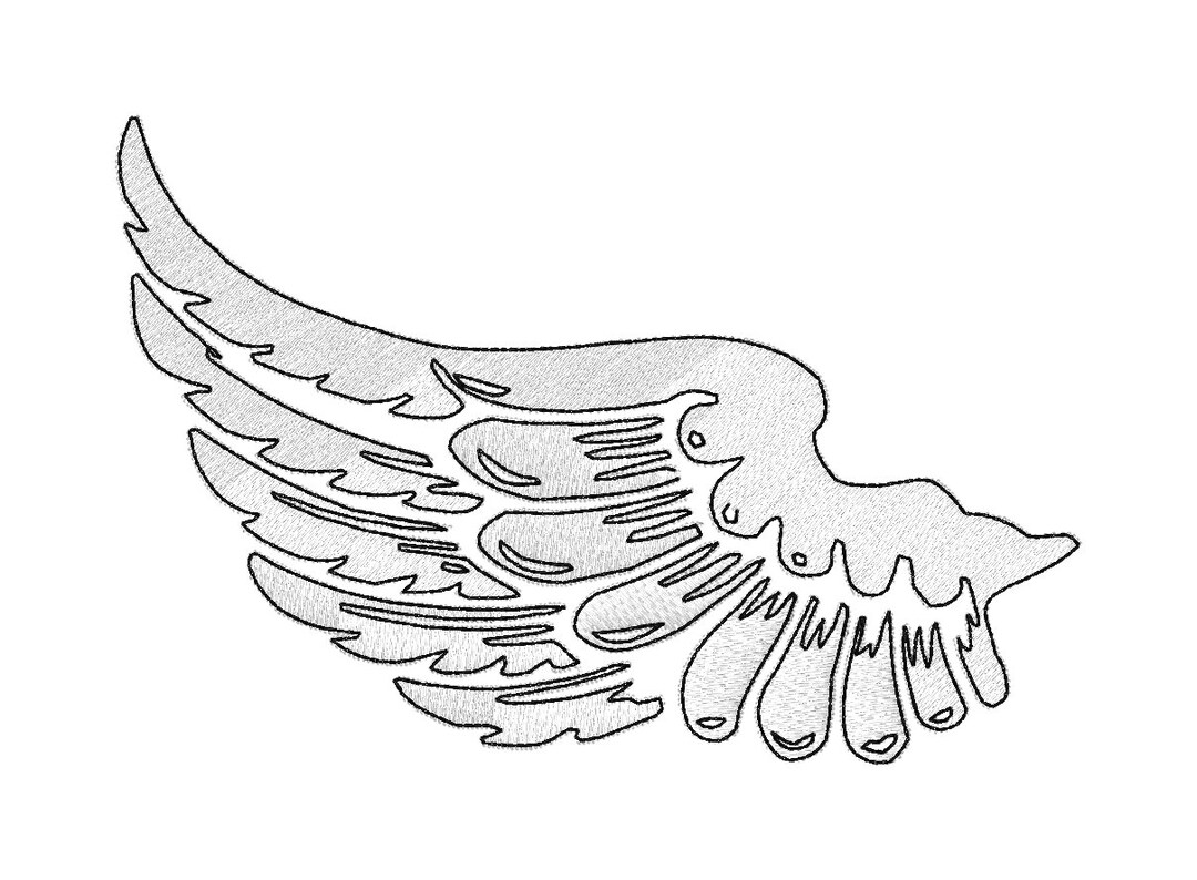 Wing Embroidery Design, See Image for Size and Info - Etsy