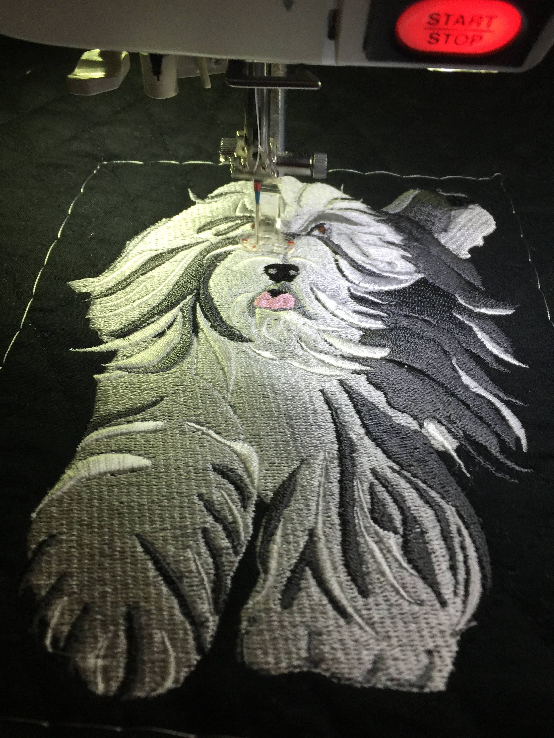 Embroidery Design See Info for Sizes Bearded Collie Embroidery | Etsy