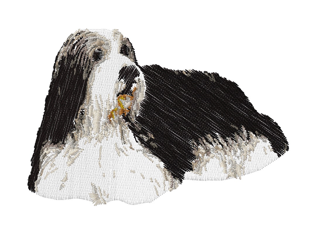 Complex for Multi Needles Embroidery Design Bearded Collie Paint Style ...
