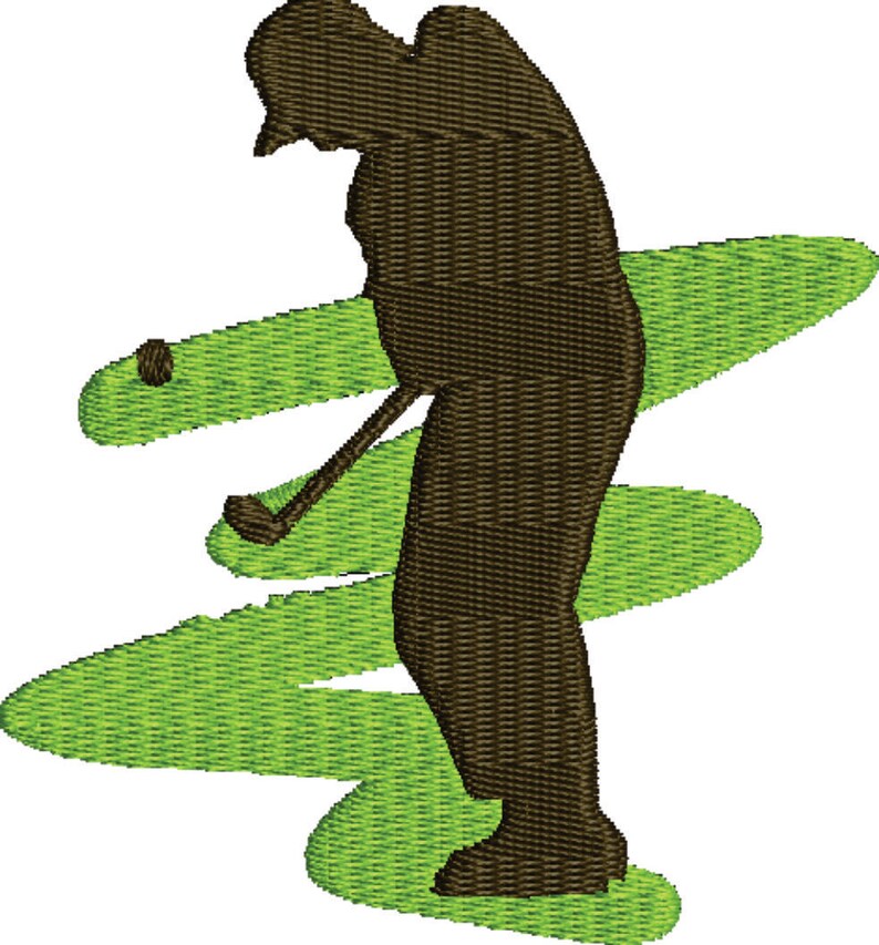 Golfer Embroidery Design Golf - Etsy